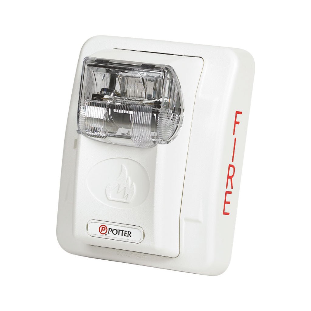 Potter HS24-177W 24V DC Fixed Candela, Low Profile Evacuation Horn Strobe