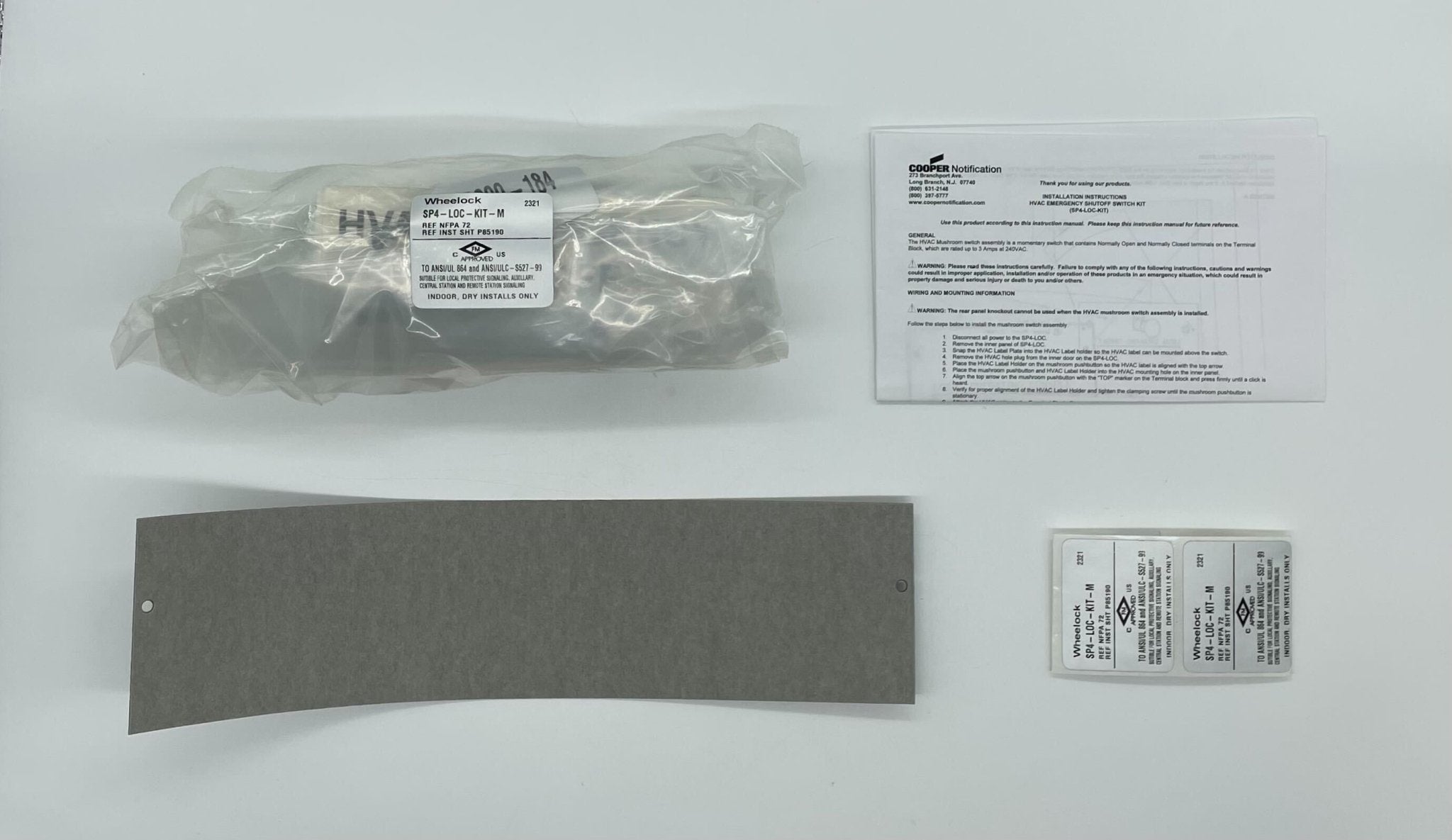 Eaton Wheelock SP4-LOC-KIT-M Emergency Cutoff Switch - The Fire Alarm ...