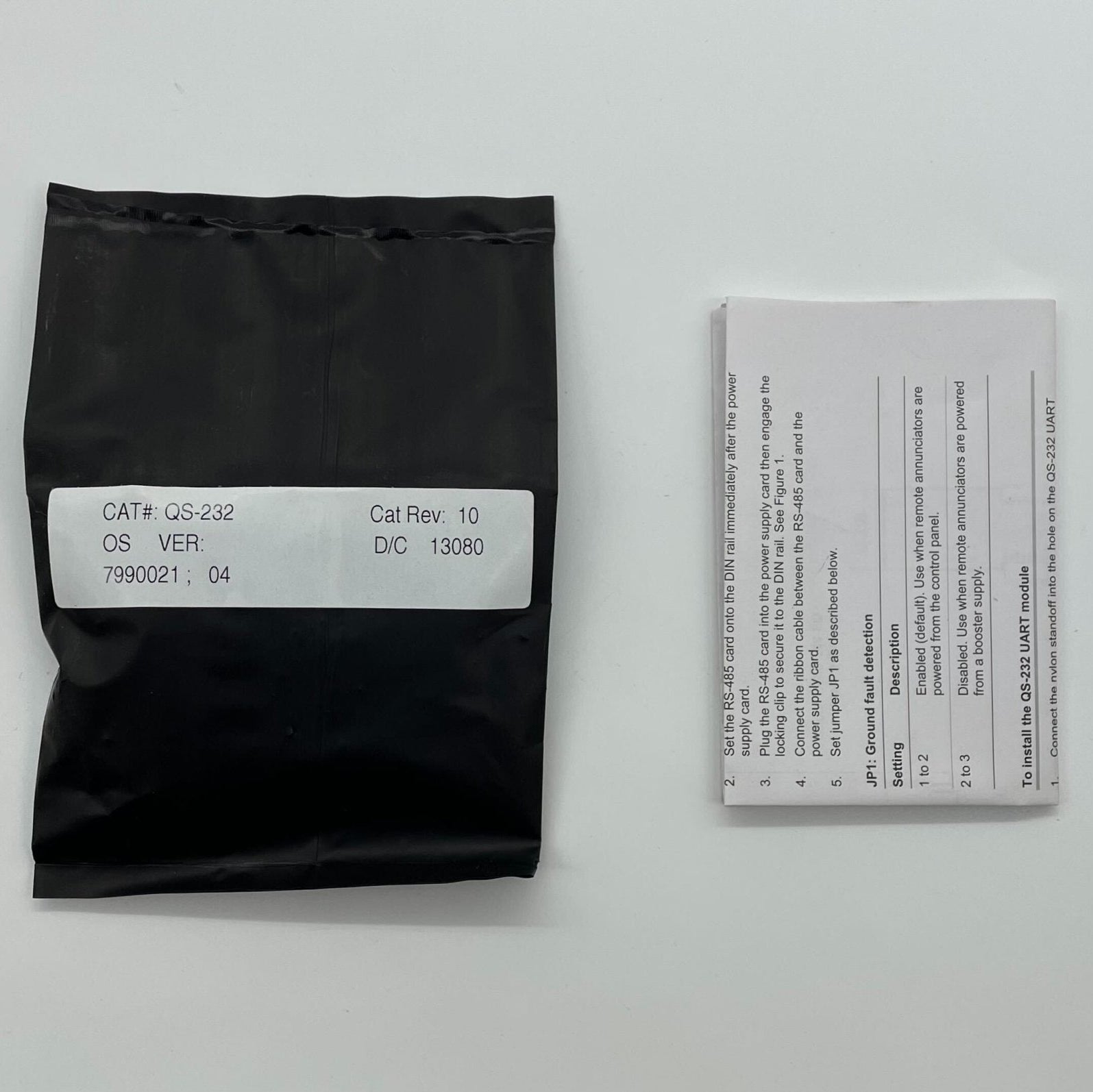 Edwards QS-232 Quickstart Card, Plugs Into CPU - The Fire Alarm Supplier