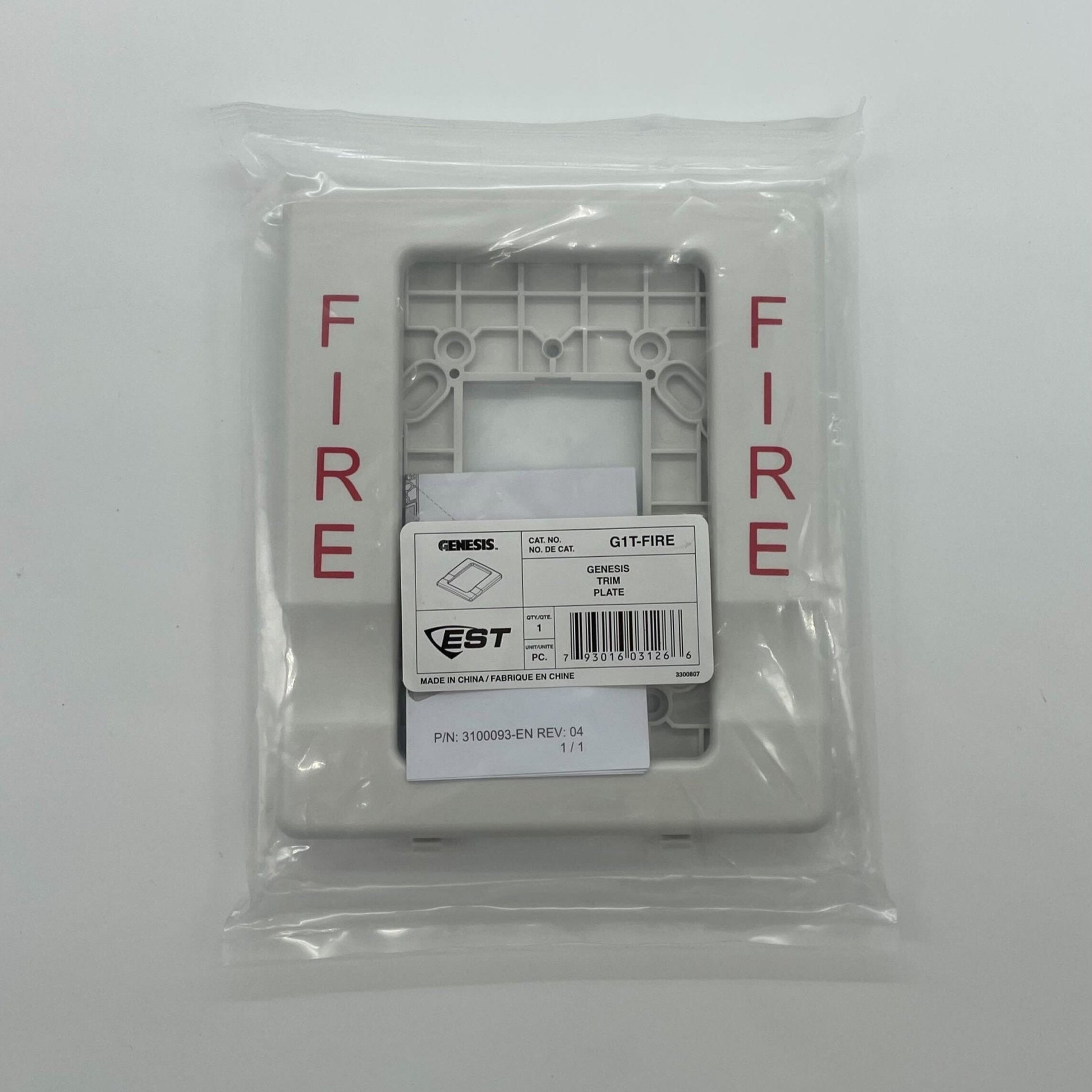 Edwards G1T-FIRE Genesis 1-Gang to 4 Inch Trim - The Fire Alarm Supplier