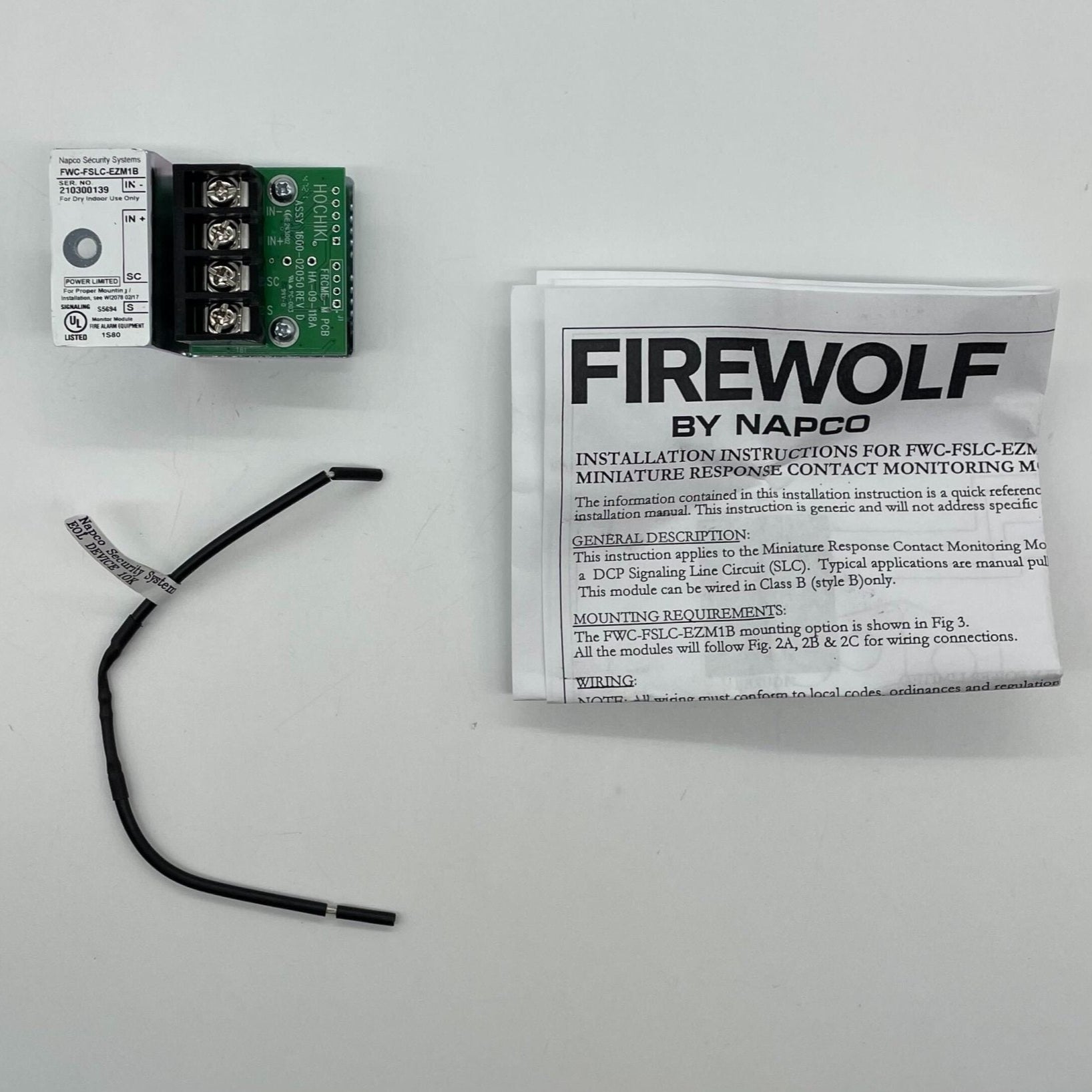 FWC-FSLC-EZM1B Addressable SLC Single Input Module - The Fire Alarm ...