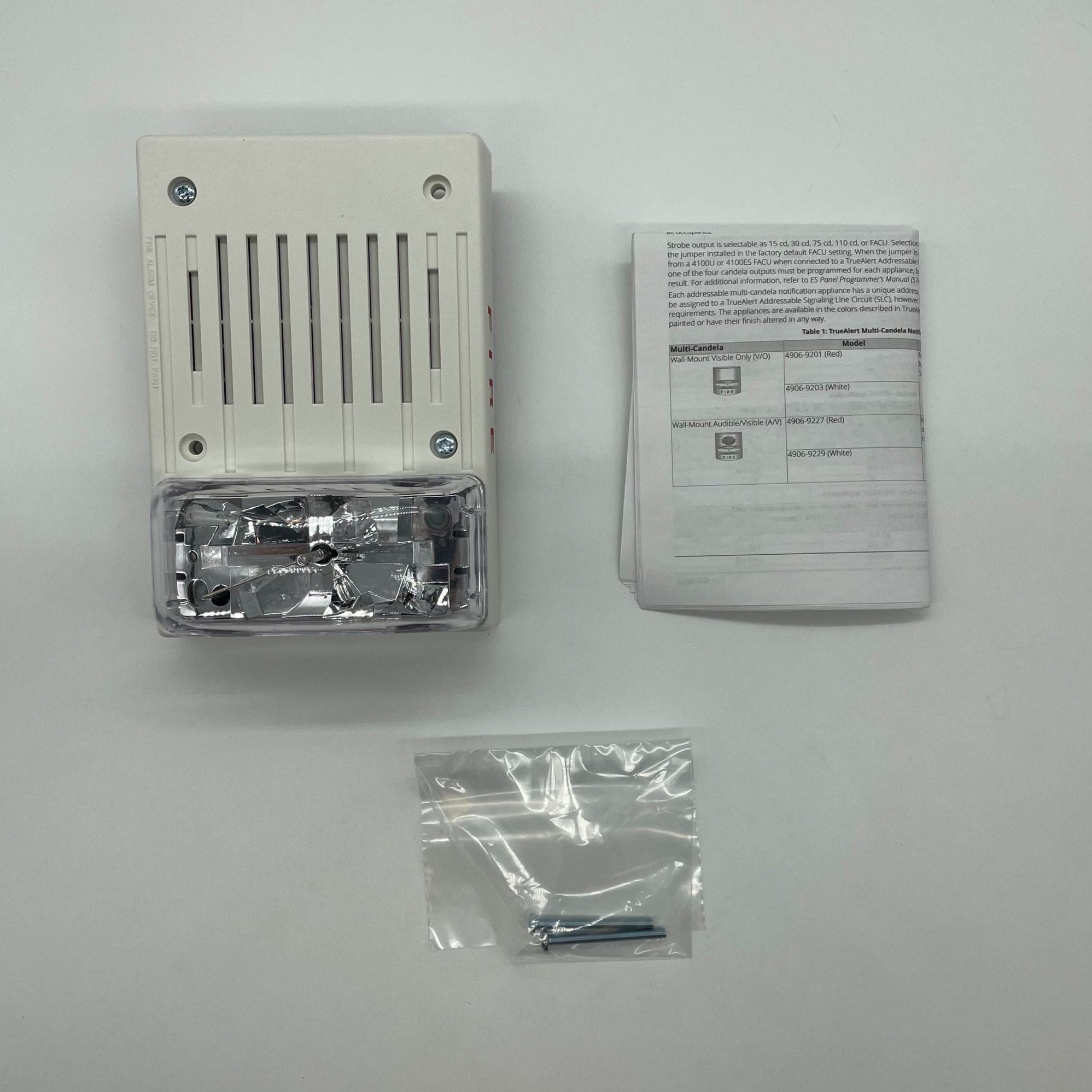 Simplex 4906-9230 TrueAlert Multi-Candela Horn Strobe, Ceiling-Mount