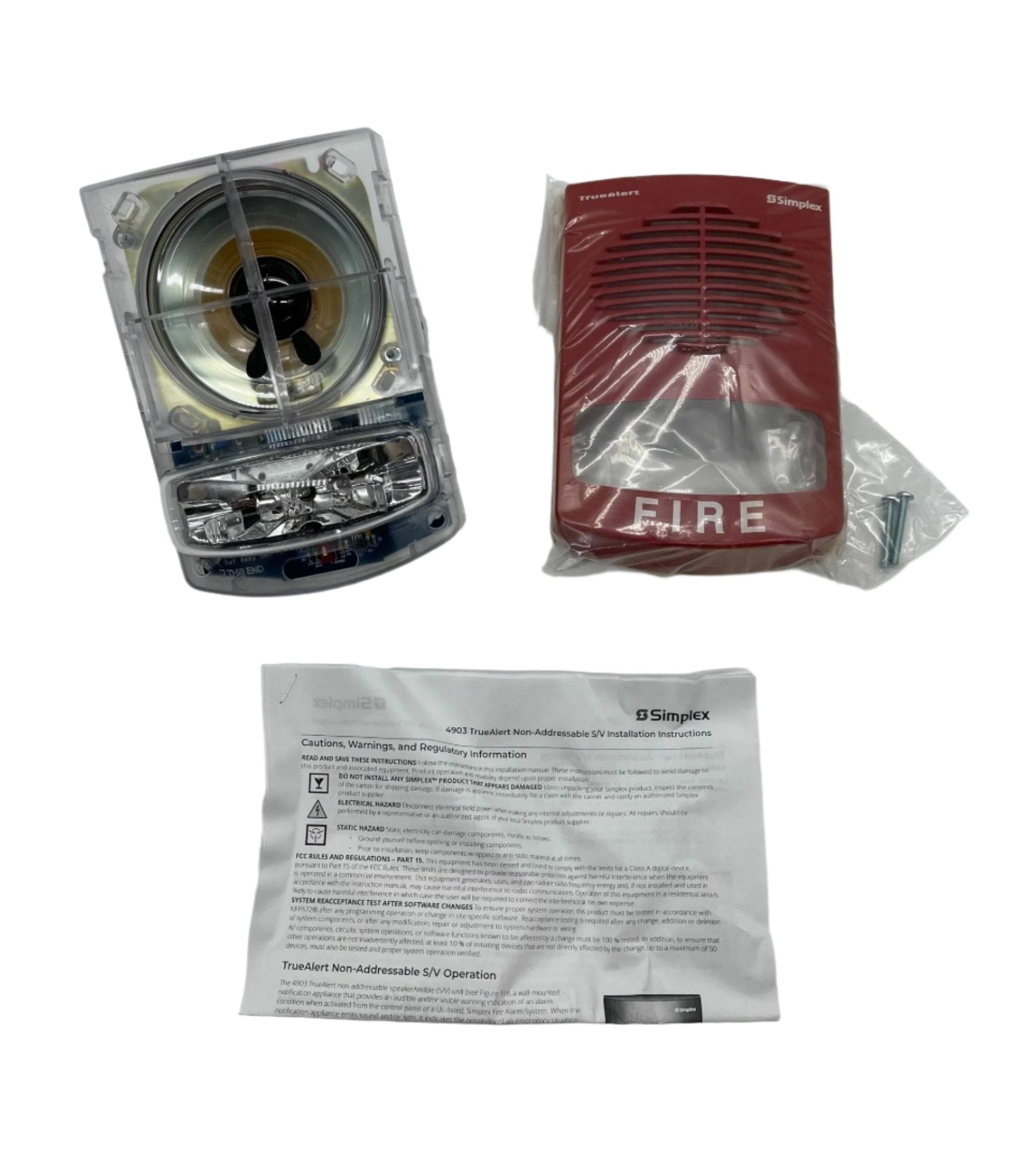 Simplex 4903-9356 TrueAlert Non-Addressable Fixed-Candela Speaker ...