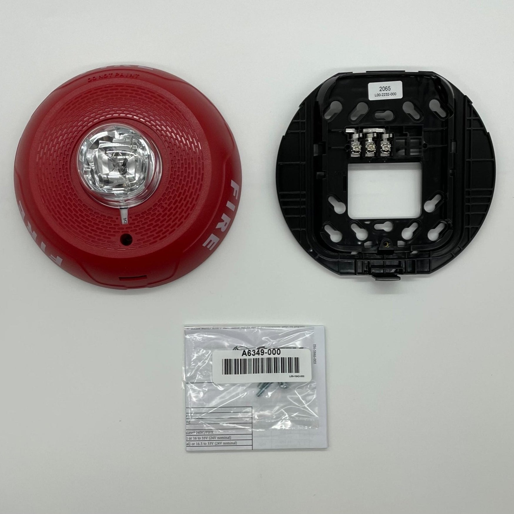 System Sensor Scrl Strobe Red Ceiling