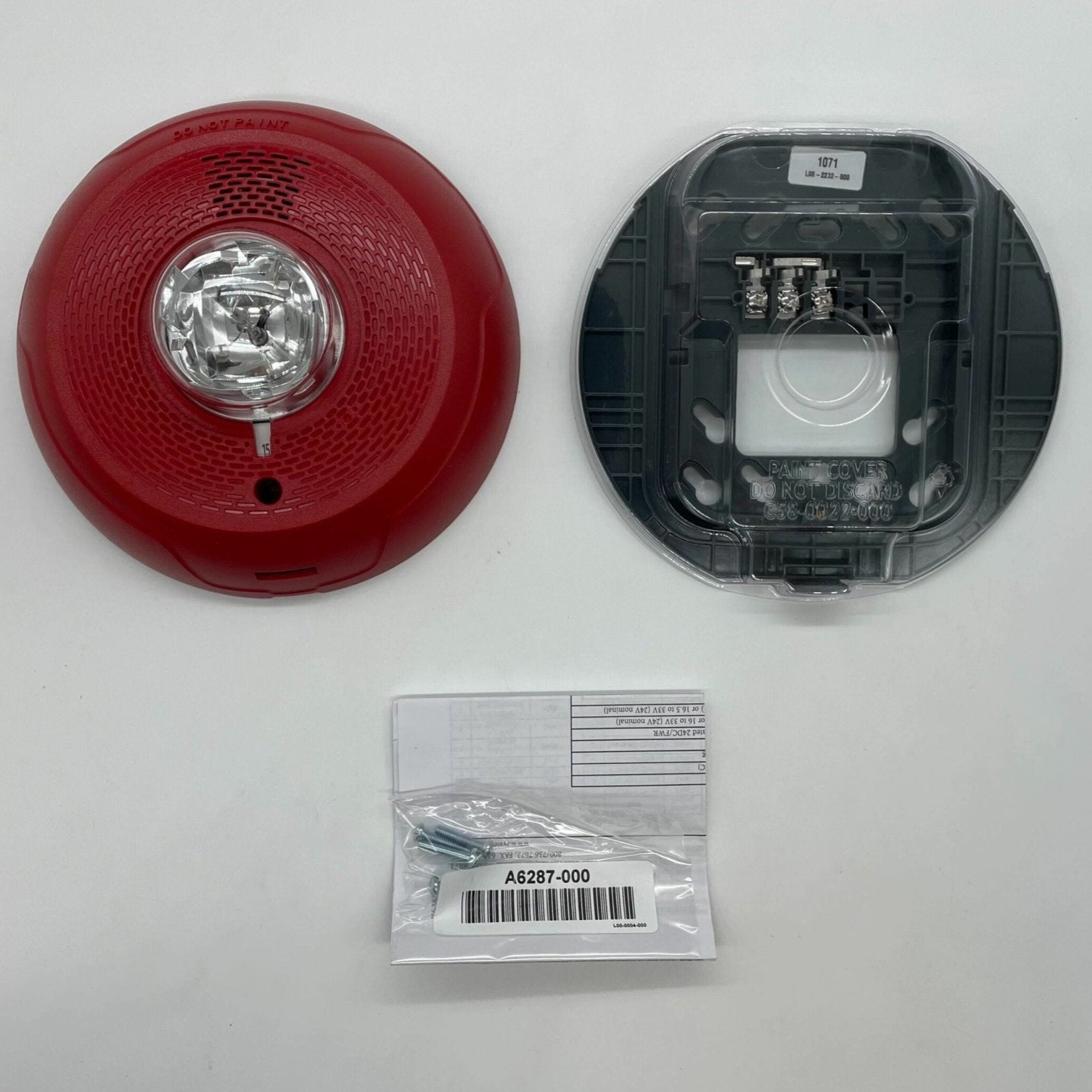 System Sensor CHSCRL Chime Strobe Red Ceiling